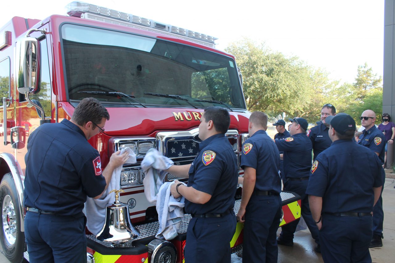 Fire department does ceremony for new engine | Murphy Monitor